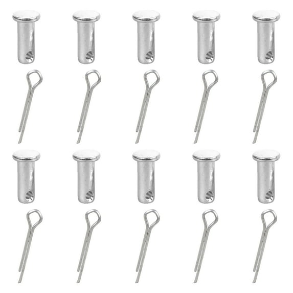 10Pcs Stainless Steel Single Hole Clevis Pin Flat heads Hole Shaft ...