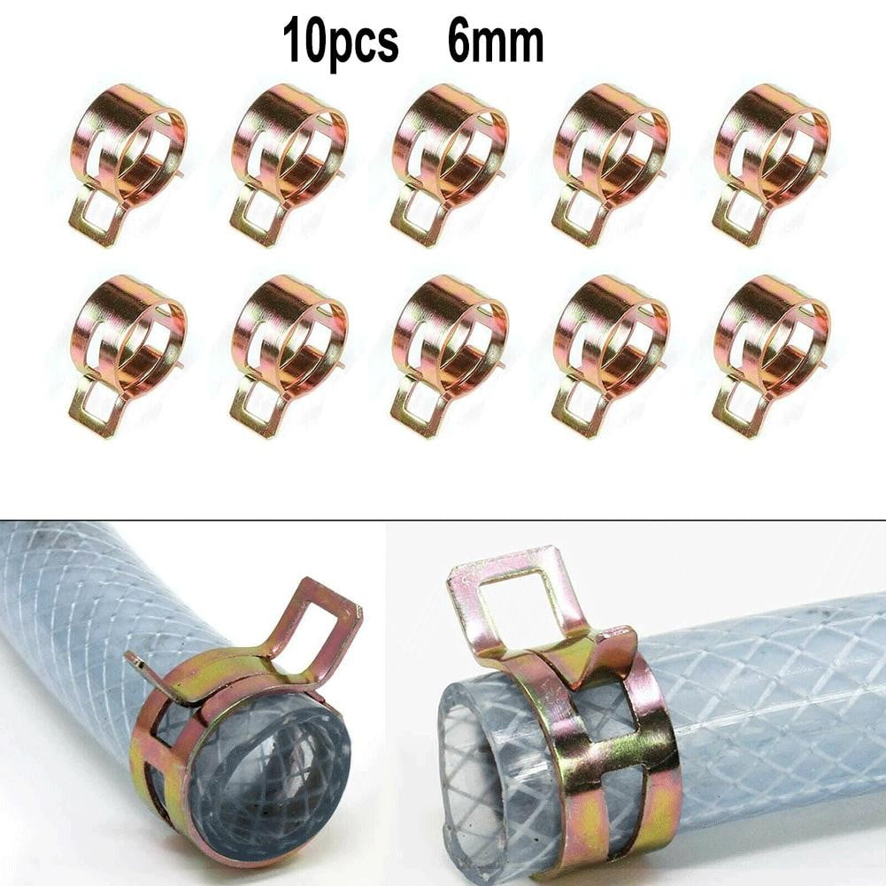 10Pcs Stainless Steel Spring Clips For Fuel Pipe Water Hose Clip Pipe ...
