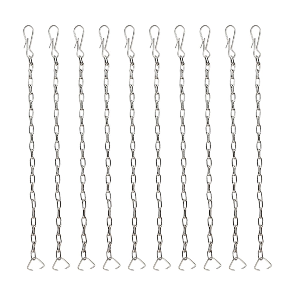 10Pcs Stainless Steels Lift Chain with Hook & Rings Toilet Flapper ...