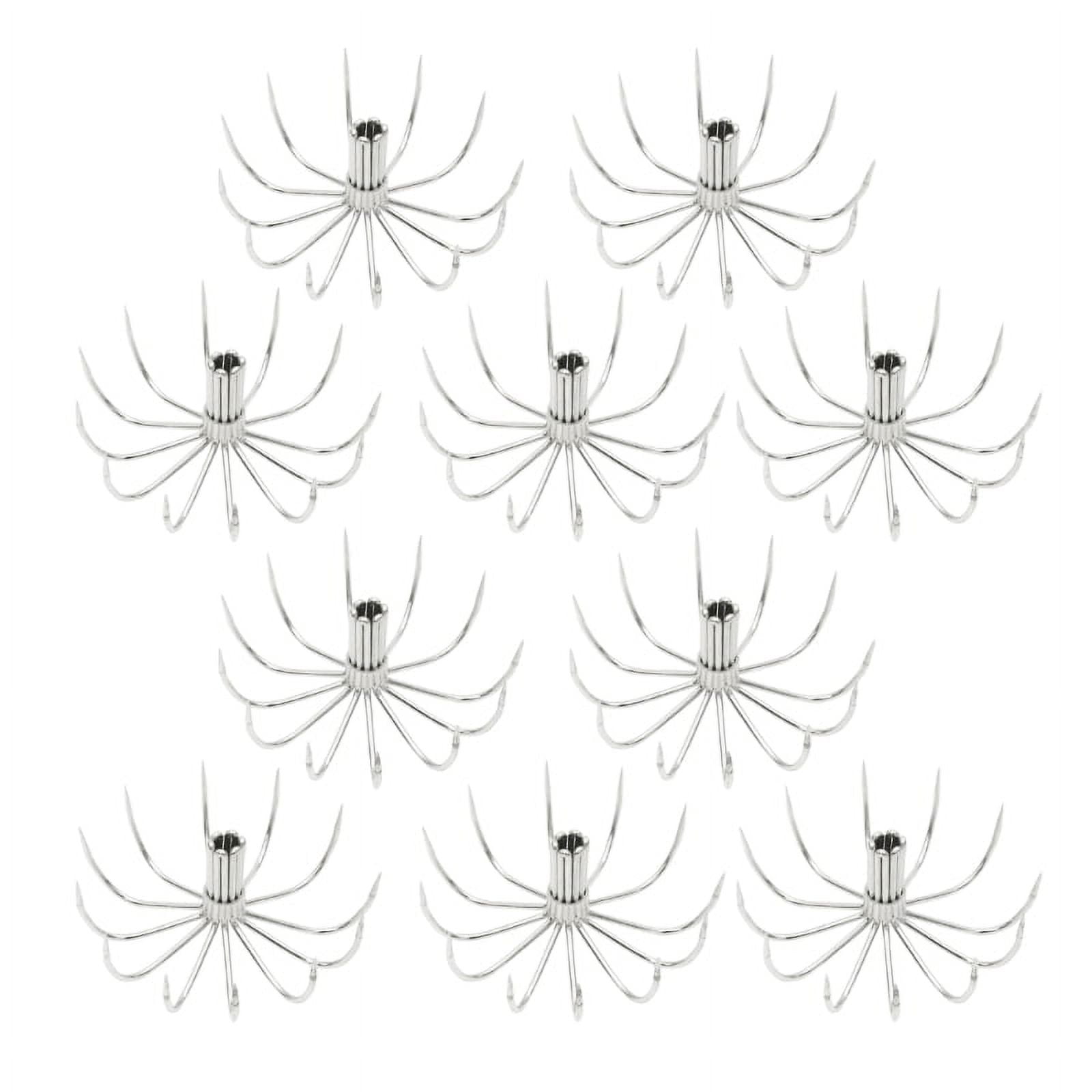 10Pcs Stainsless Steels Squid Hook Sea Fishing Fishes Hook Squid ...