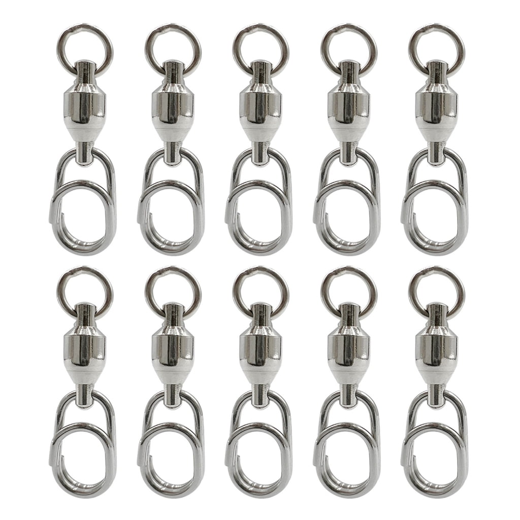 10Pcs Steels Snap Speed Swivels Guide Rings Sea Fishing Baits Rod Line ...