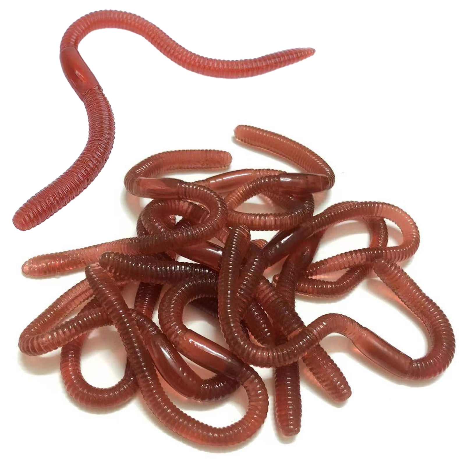 10Pcs Stretchy Earthworm Prank Toy Realistic Long TPR Earthworm ...