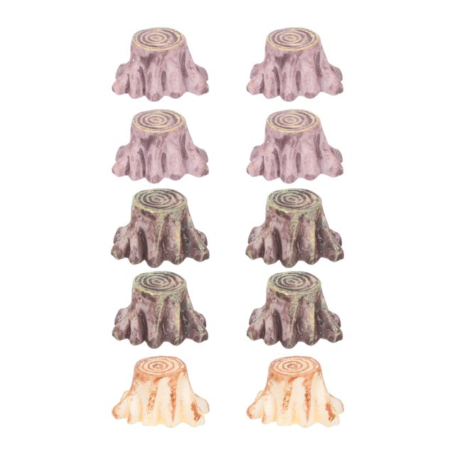 10Pcs Stump Shape Micro Landscaping Decor Stump Model Garden Scene ...