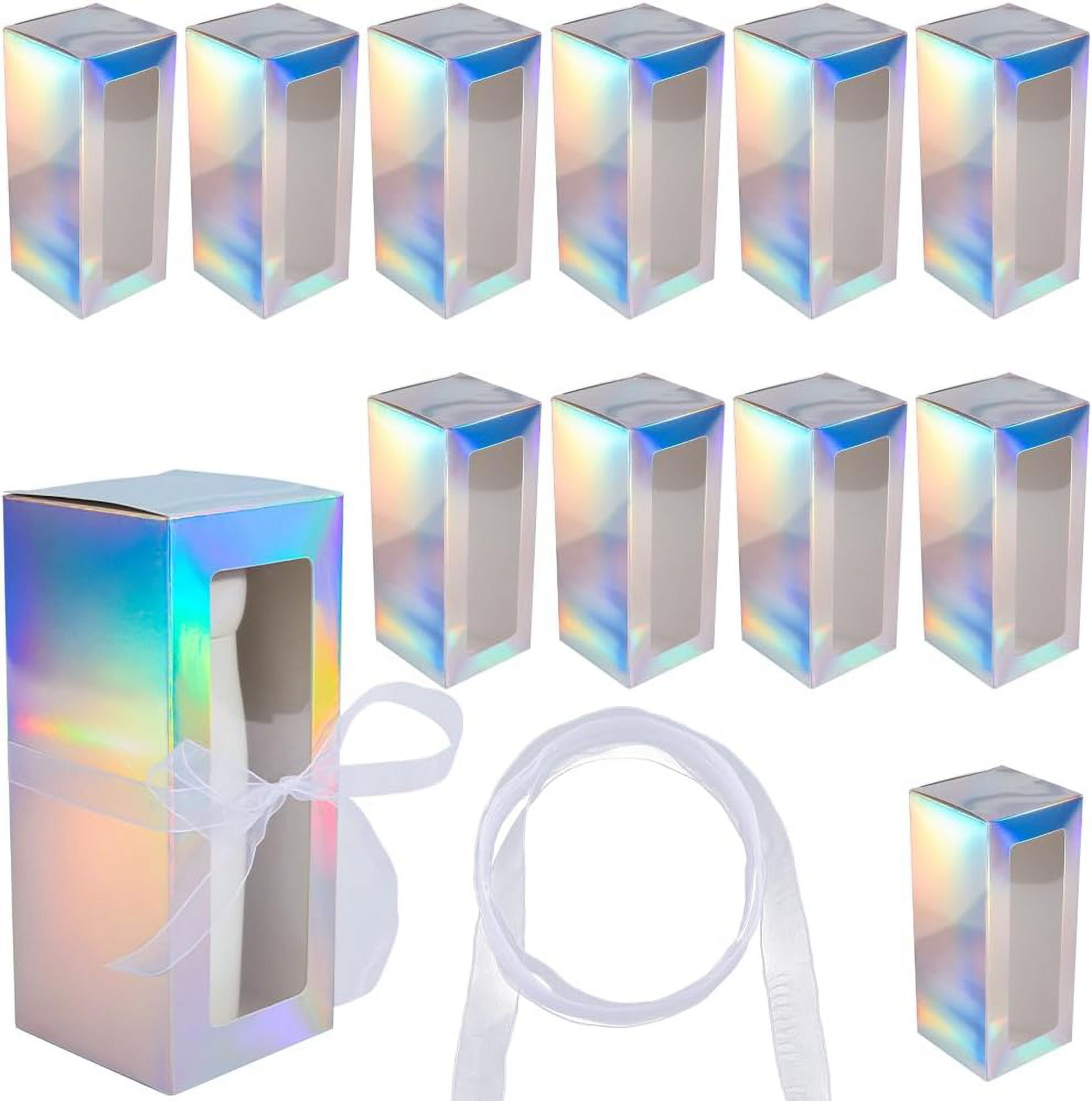 10Pcs Sublimation Glass Cup Boxes Christmas Iridescent Cardboard Gift ...