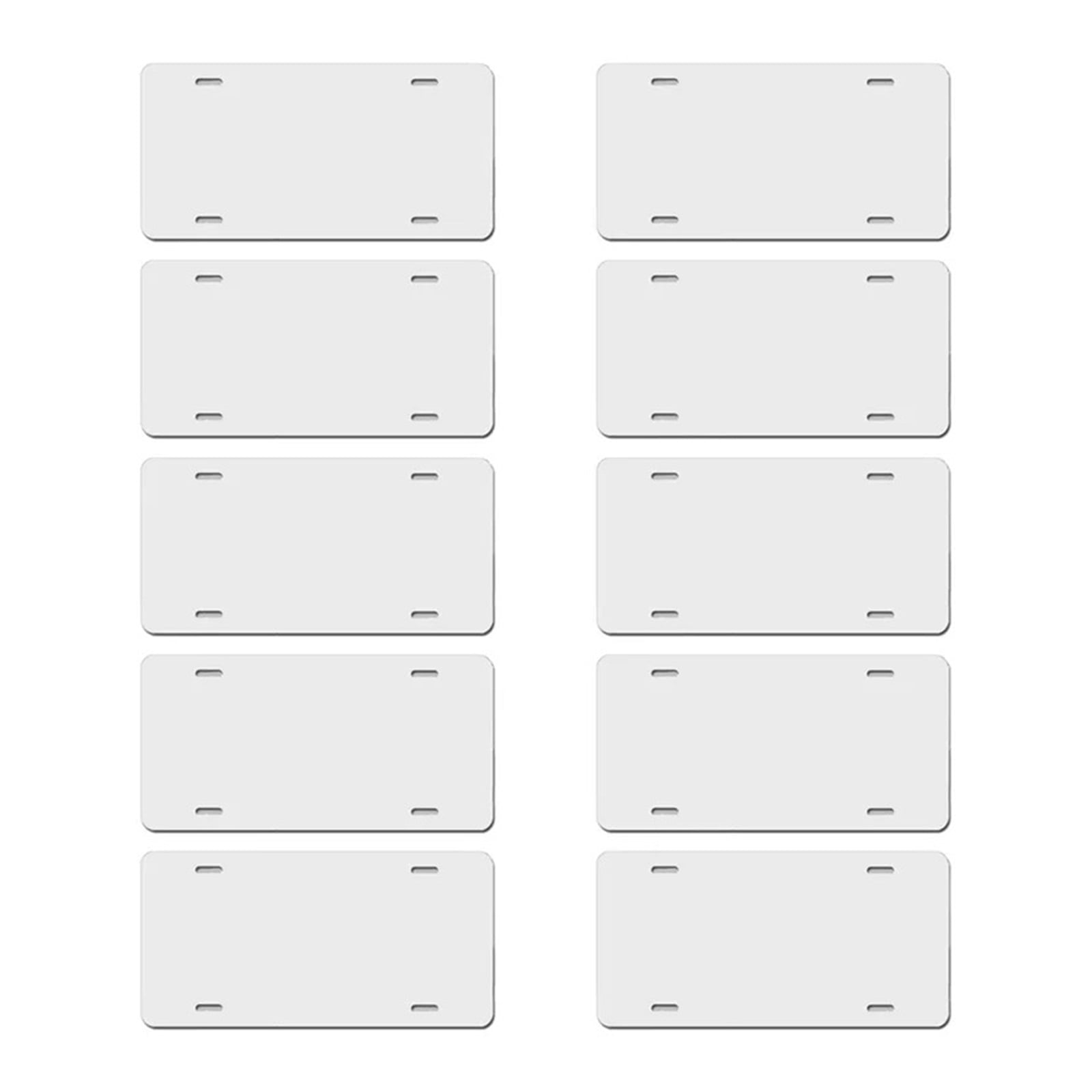 10Pcs Sublimation License Plate Blank Heat Thermal Transfer Sheet Car ...