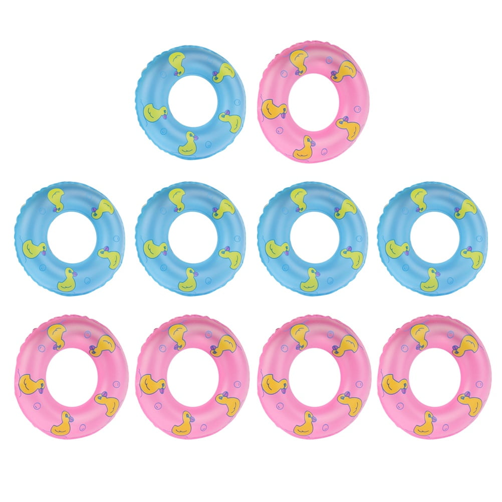 10Pcs Swim Rings Pool Tubes, Swim Tube Raft, Floating Printing Swim ...