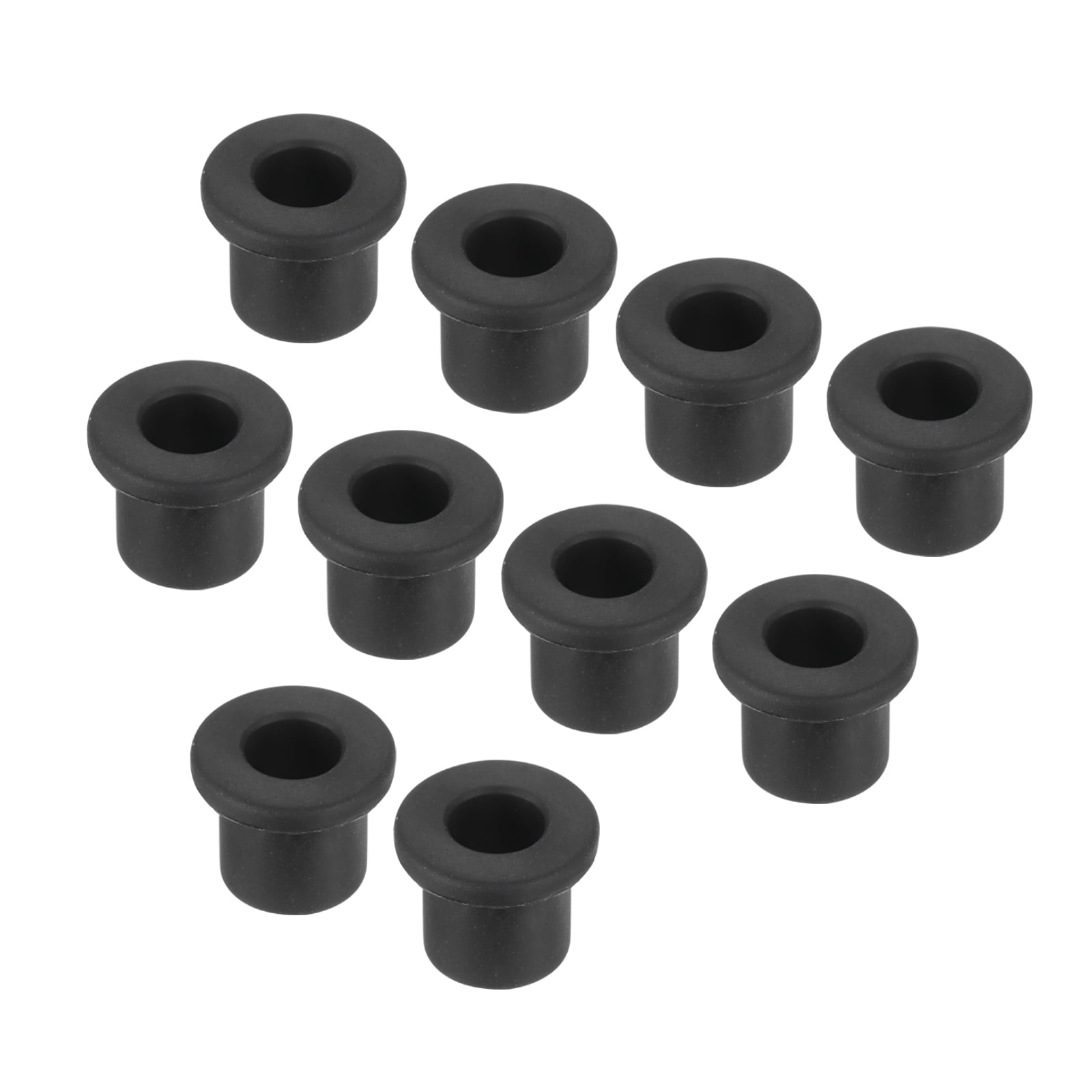 10Pcs T Shape Rubber Grommet Mount Dia 11mm ID 7mm H 12mm Black Seal ...