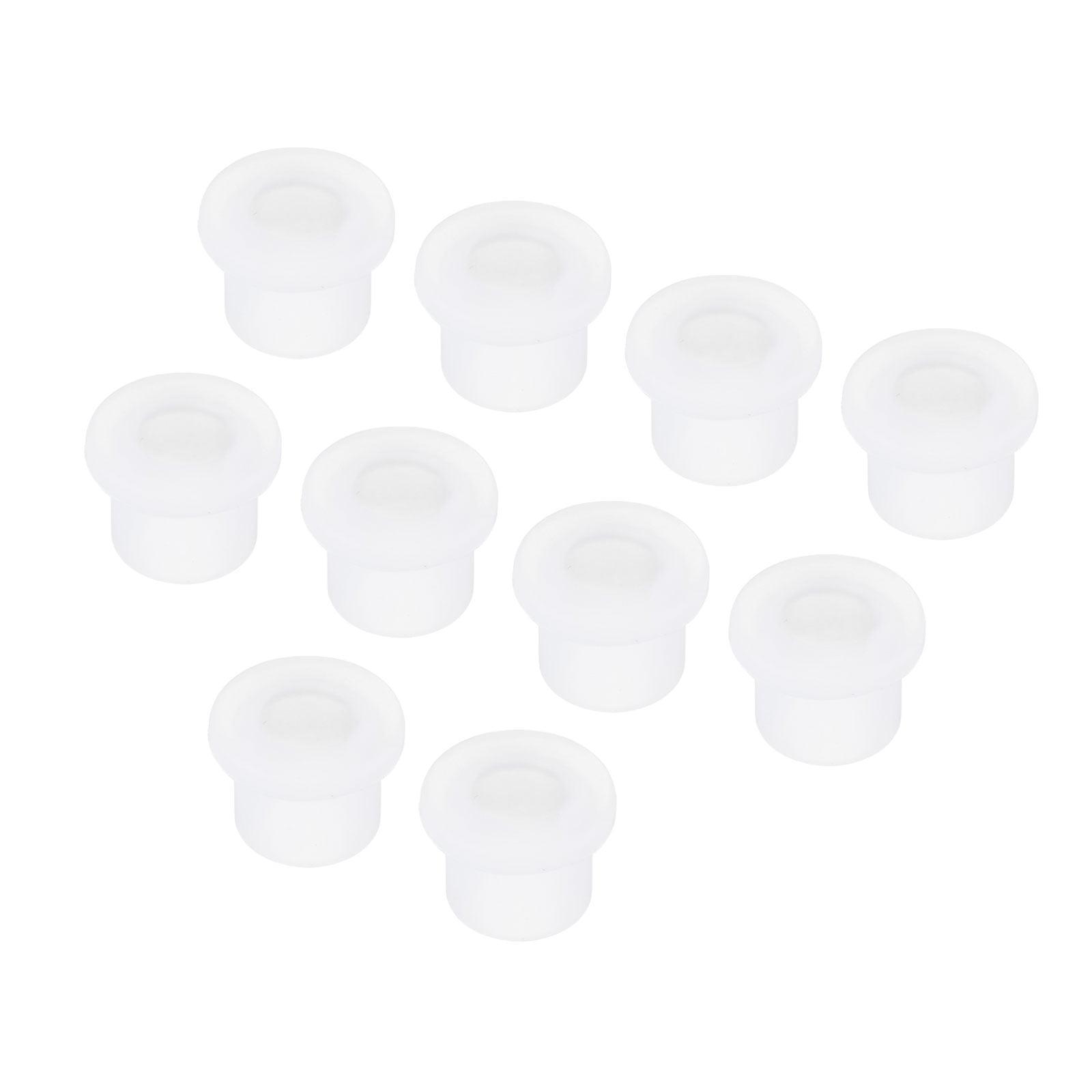 10Pcs T Shape Rubber Grommet Mount Dia 13mm ID 8mm H 12mm Transparent ...