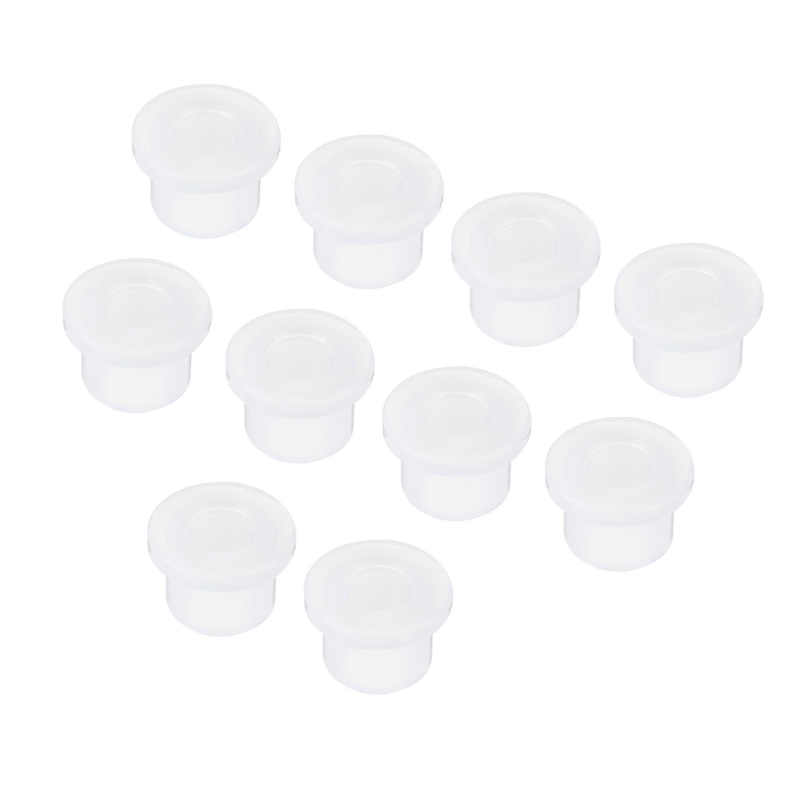 10Pcs T Shape Rubber Grommet Mount Dia 14mm ID 9mm H 12mm Transparent ...