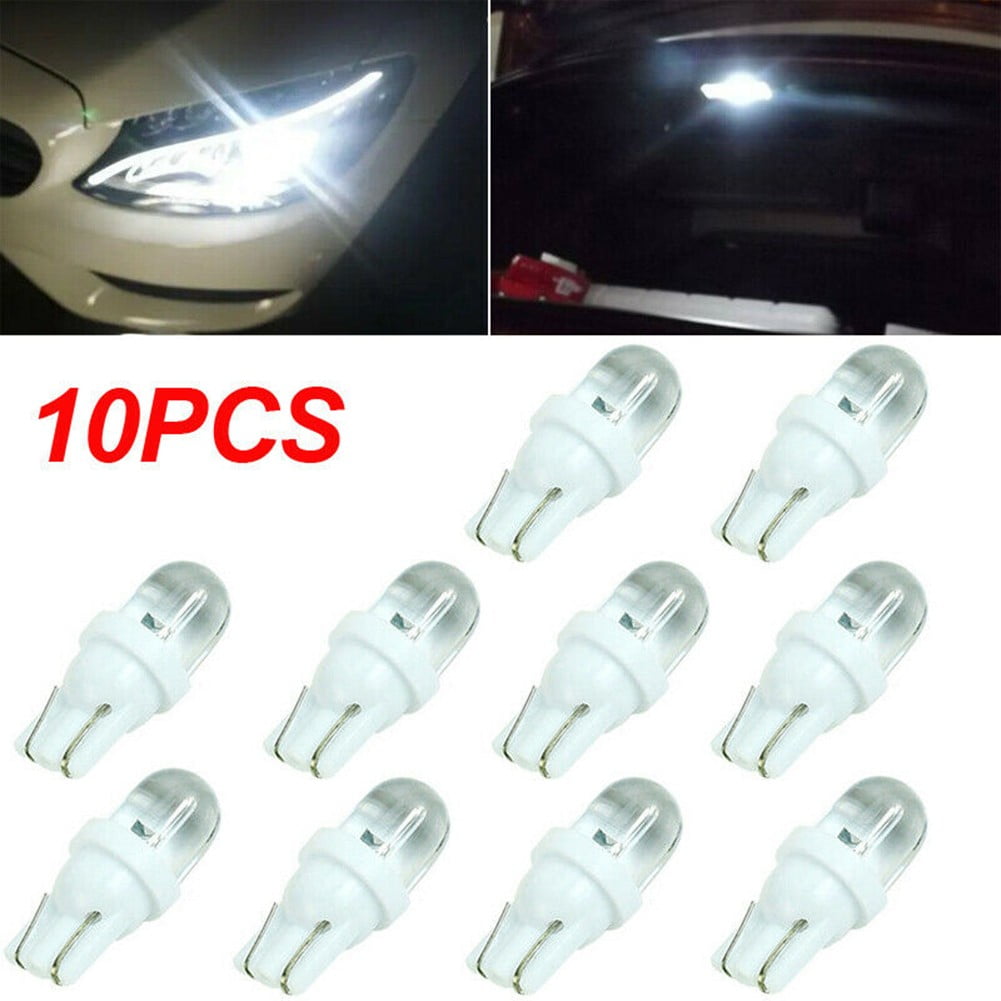 10Pcs T10 501 W5W Car Side Light Bulbs Number Plate Interior Wedge LED ...