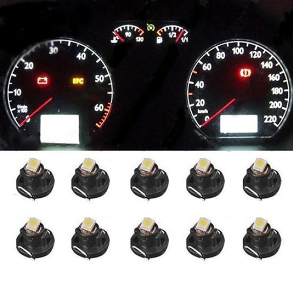 10Pcs T4.2 12V LED Bulb Car Instrument Dashboard Meter Panel Lights ...