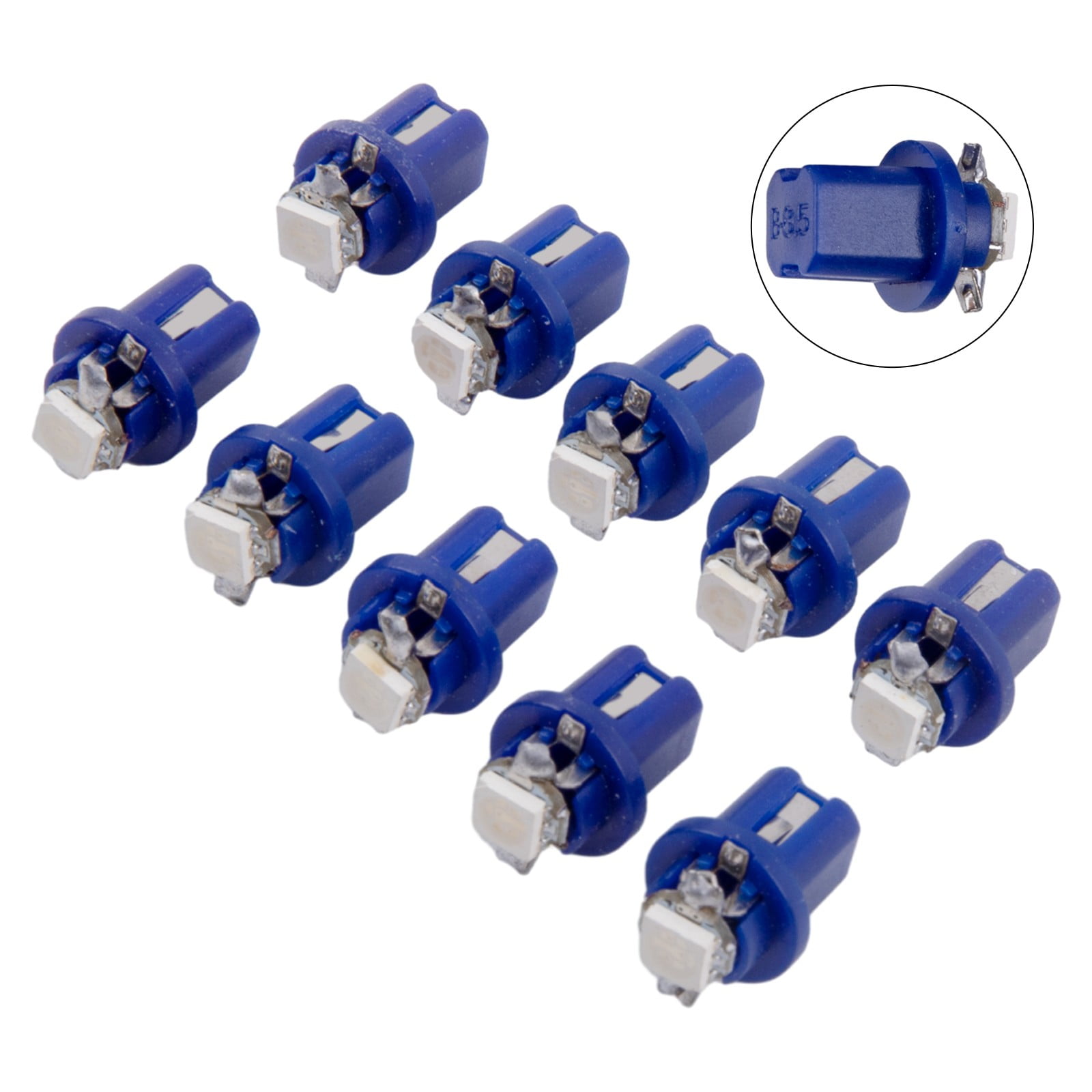 10Pcs T5 B8.5D 5050 SMD Car LED Dashboard Dash Lamp Instrument Light ...