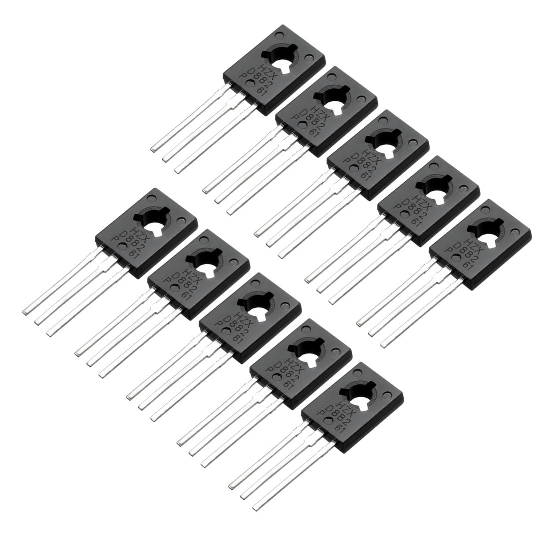 10Pcs TO-126 NPN 3 Pins PCB Through Hole Bipolar Transistor 30V 3A 1 ...