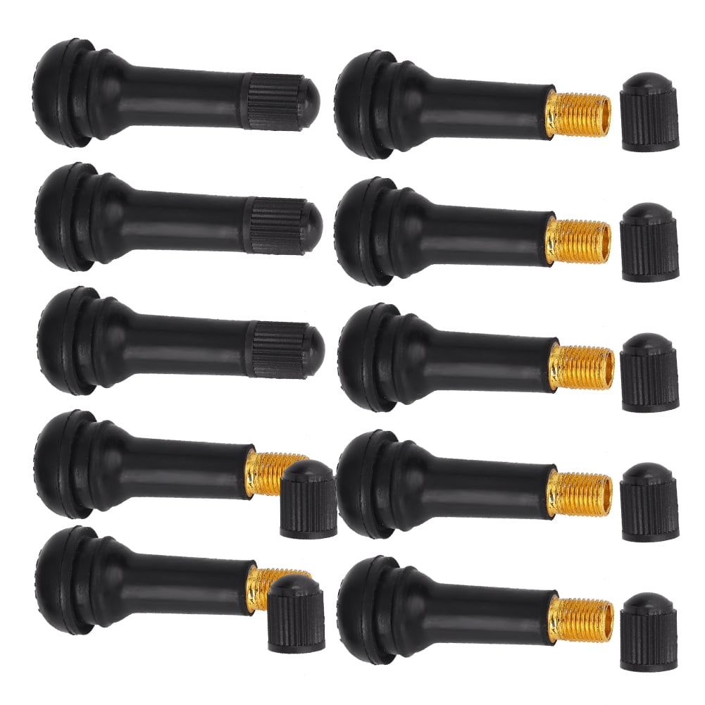10Pcs TR414 Wheel Snap Tire Valves Stem with Dust Cap without Valve ...