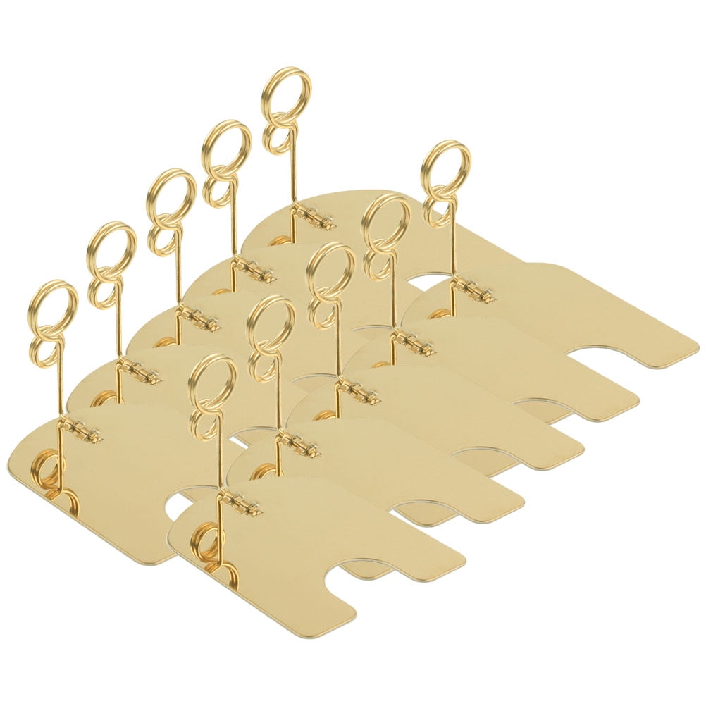 10Pcs Golden Stainless Steel Tabletop Card Clips for Home Use and ...