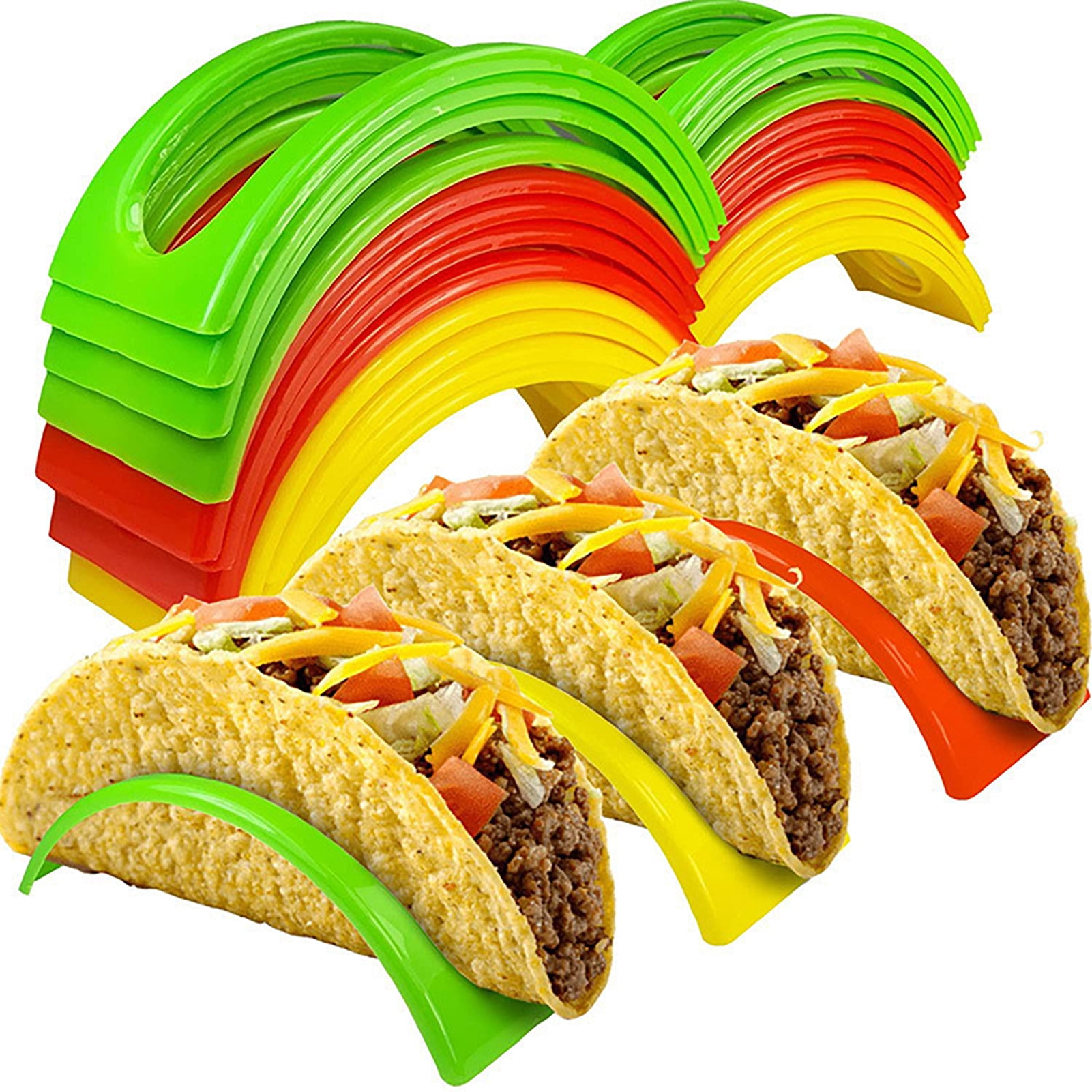 10Pcs Taco Holder Durable Lightweight Food Grade Small Plastic Taco ...