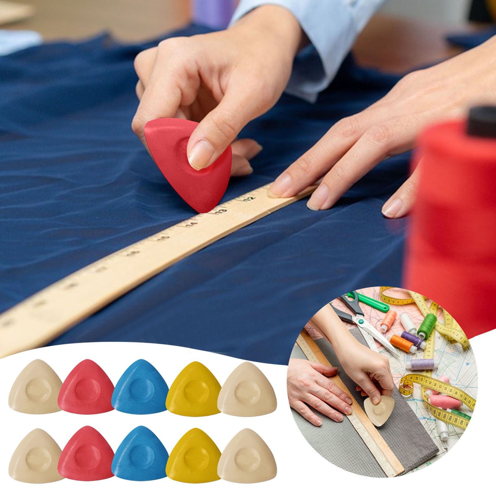10Pcs Tailors Chalk, Triangle Sewing Chalk for Fabric, Fabric Chalk ...