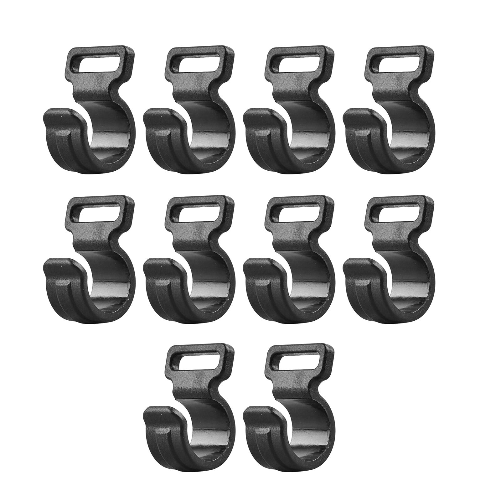 10Pcs Tent Covers Awning Tent Rod Fasteners, Black Plastic C Clamp for ...
