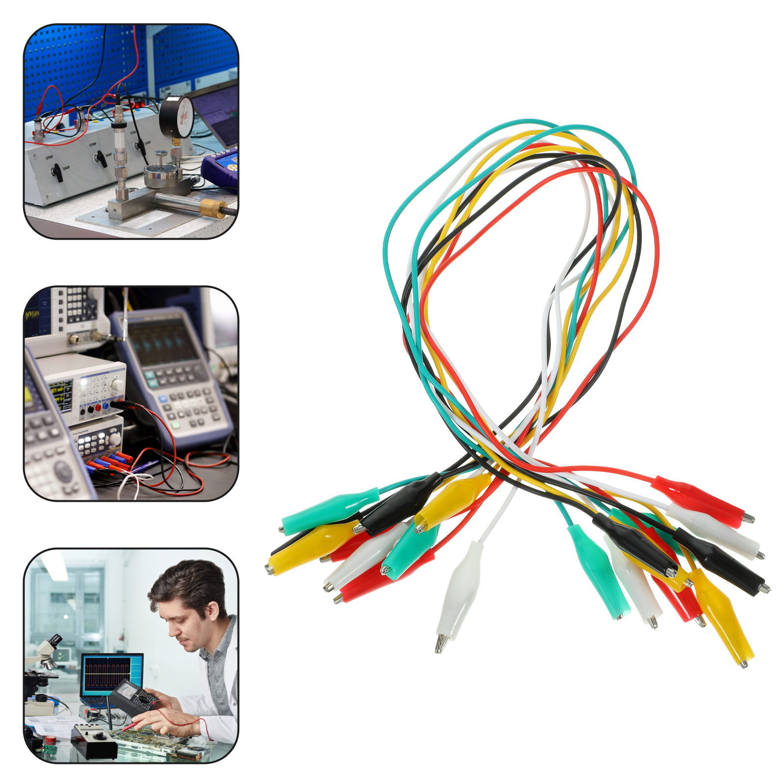 10Pcs Alligator Clips Test Lead Set Made of Copper and PVC for ...