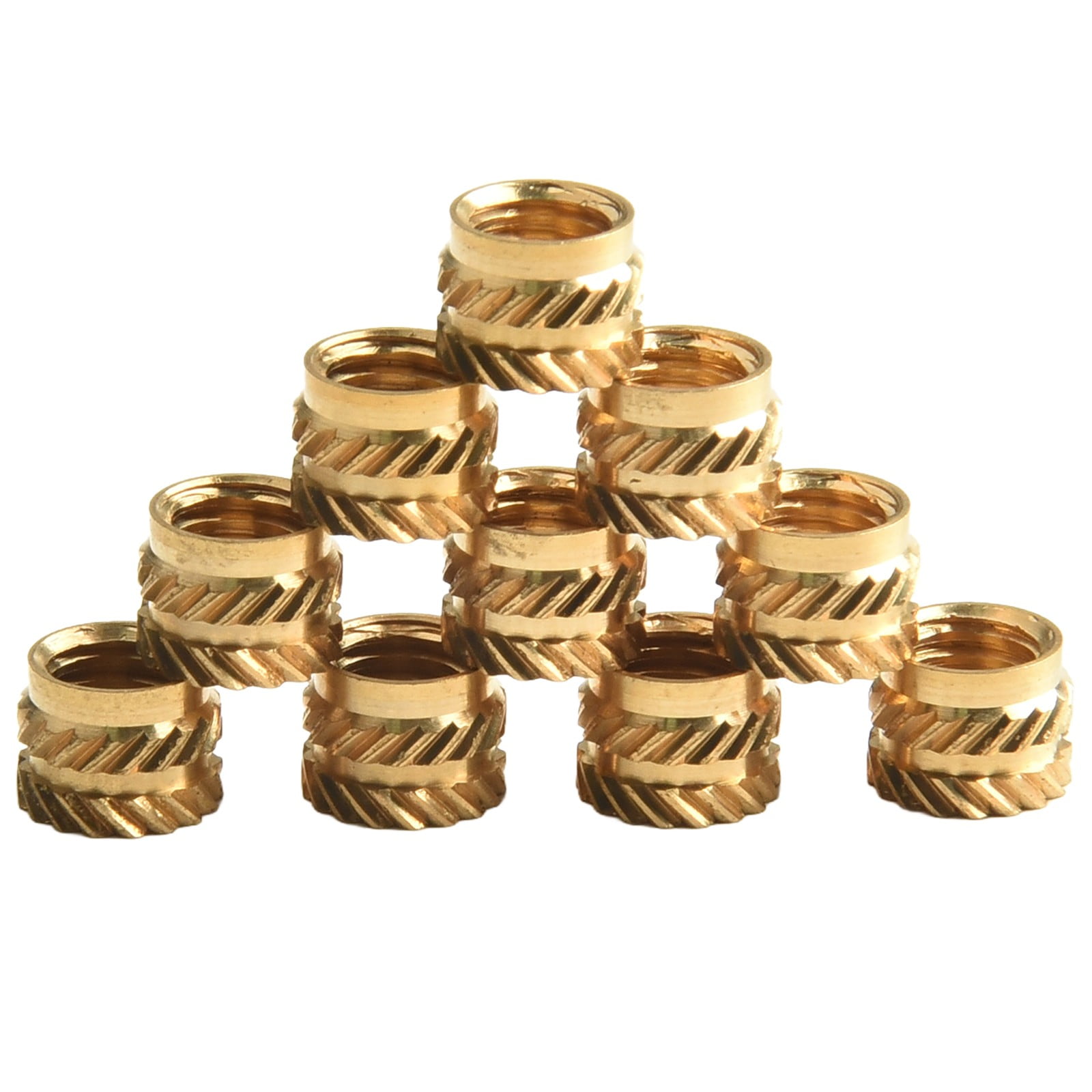 10Pcs Threaded Brass Inserts Metal Heat Set M2-M6 Screw Inserts For 3D ...