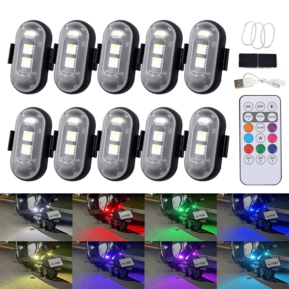 10Pcs Tire Valve Cap Lights,DFITO Glow in The Dark LED Tire Valve ...