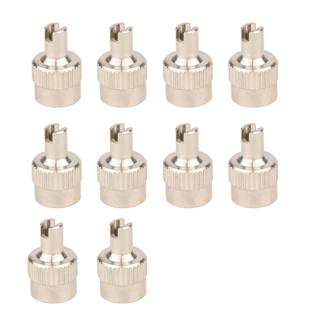 10Pcs Tire Valves Stem Caps Copper Slotted Head Stem Covers Nozzle Air ...