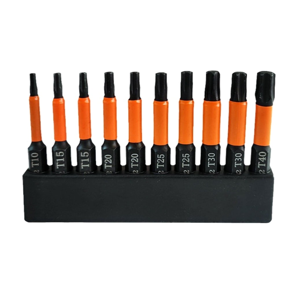 10Pcs Torx Head Screwdriver Bit Set Hex Shank Steel Security ...
