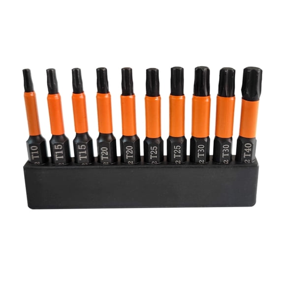 10Pcs Torx Head Screwdriver Bit Set Hex Shank Steel Security ...