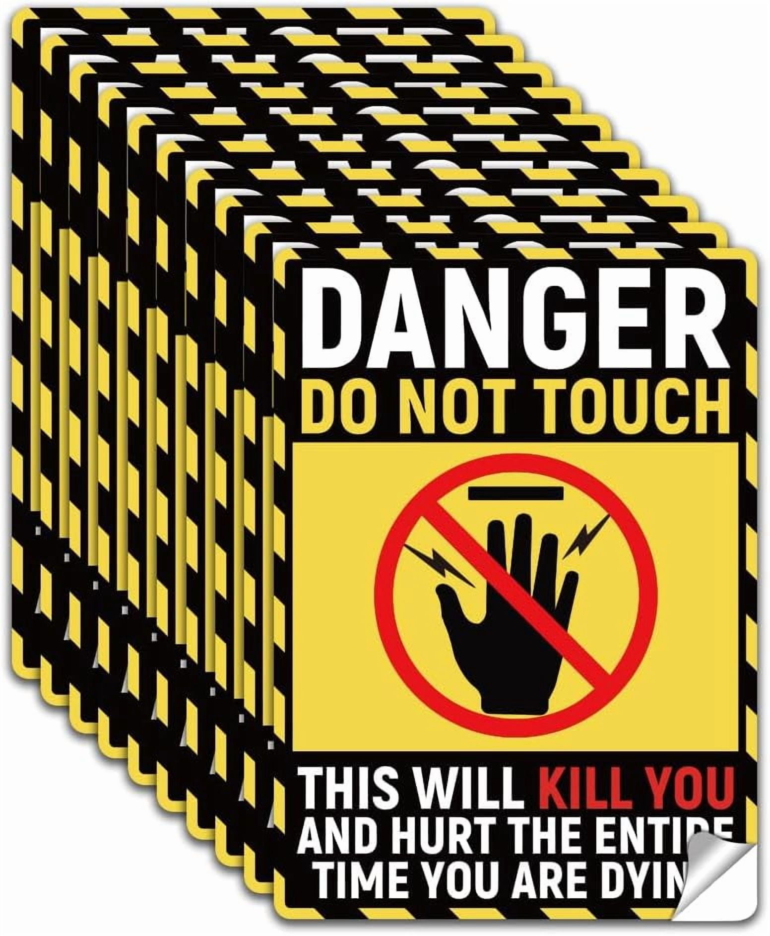 10Pcs Do Not Touch Safety Sticker PVC This Will Kill You Vinyl Sticker ...