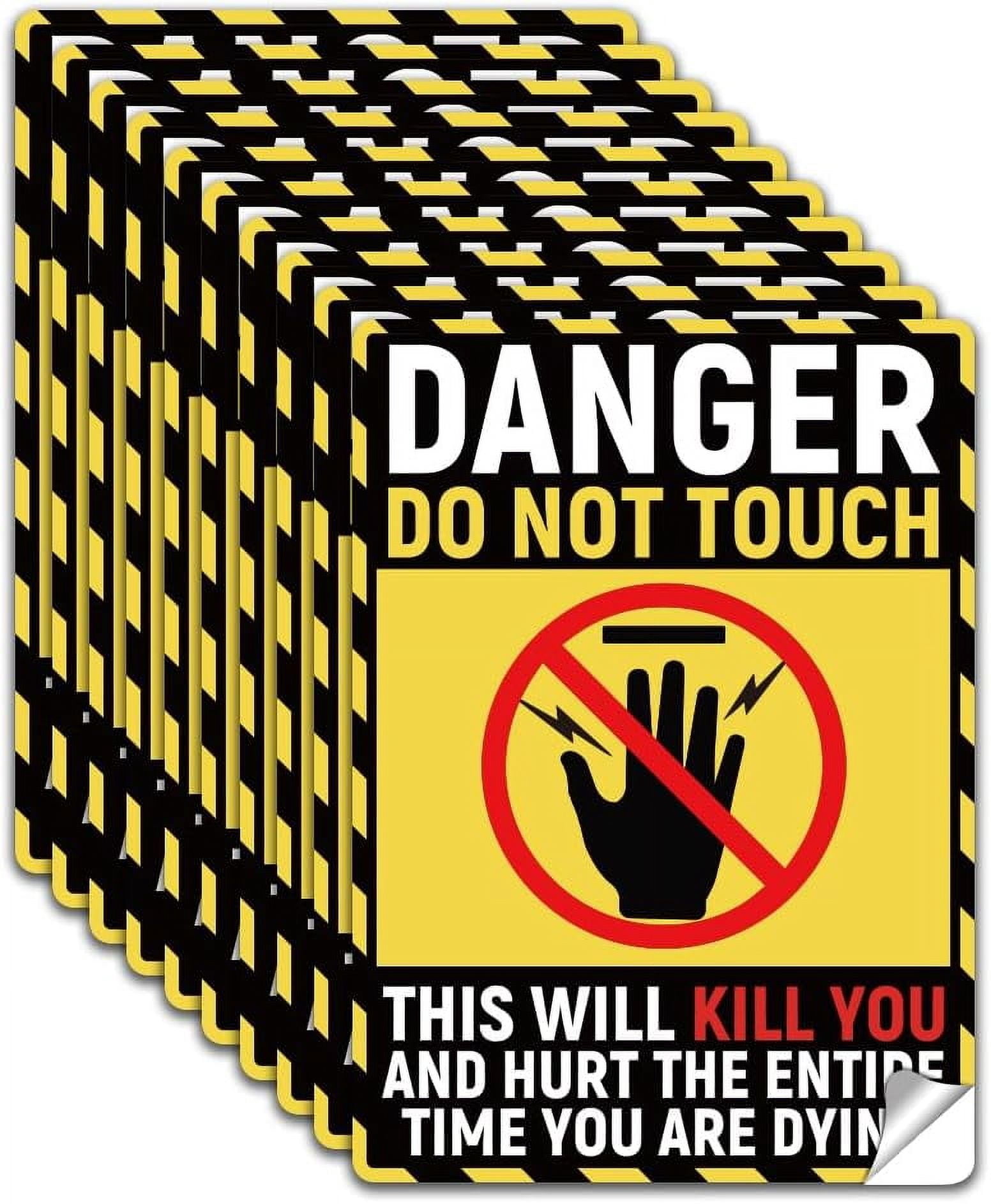 10Pcs Do Not Touch Safety Sticker PVC This Will Kill You Vinyl Sticker ...