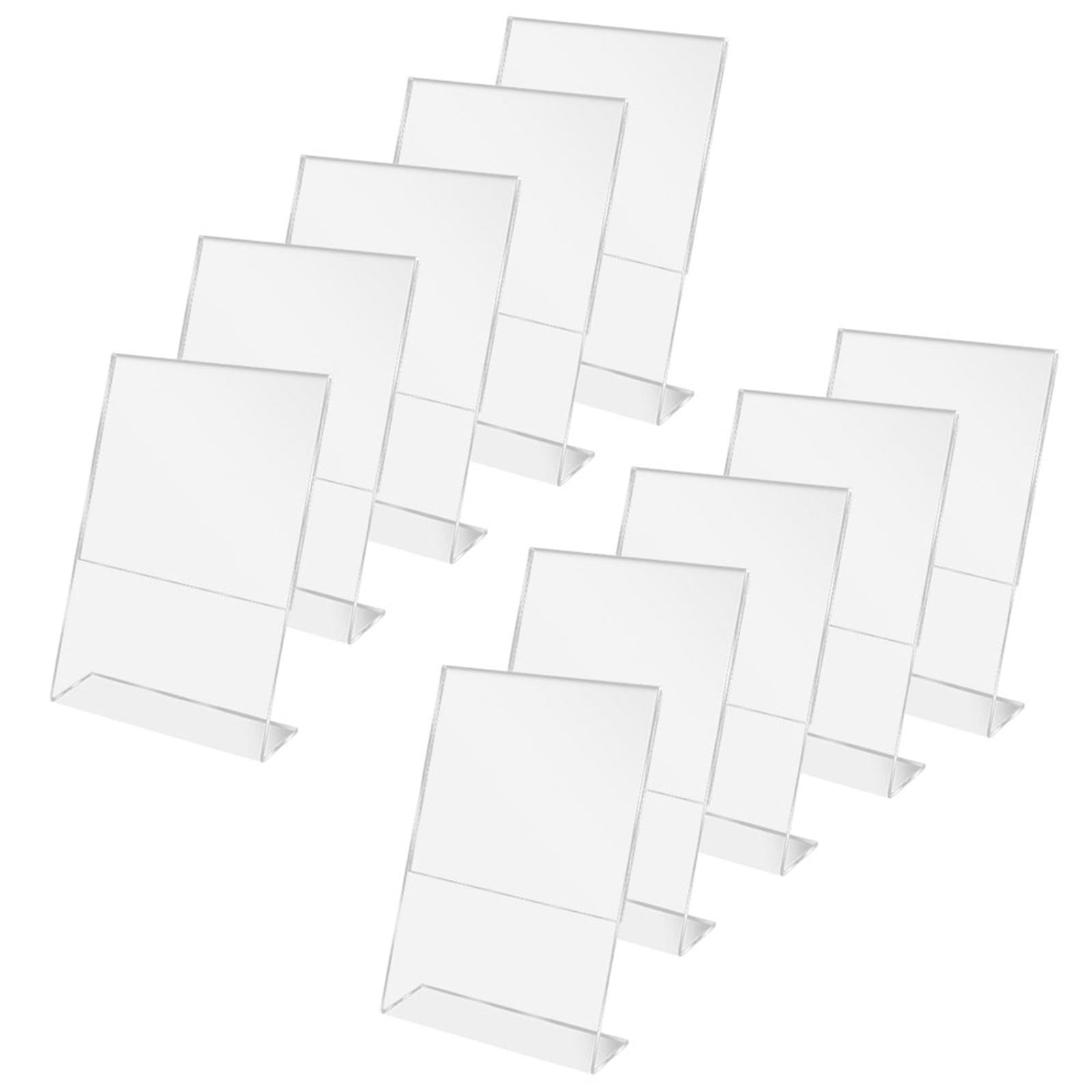 10Pcs Transparent Acrylic Display Stand Desk Display Card Stand Photo ...