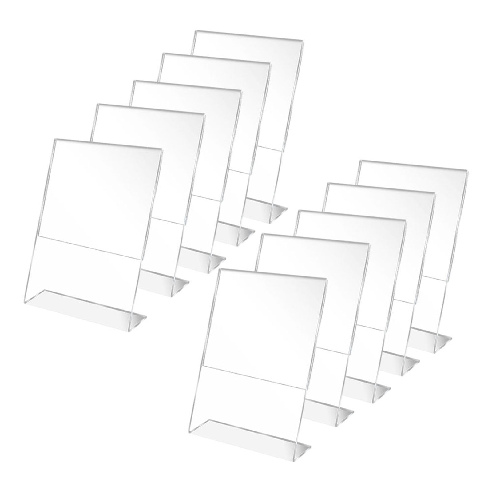 10Pcs Transparent Acrylic Display Stand Desk Display Card Stand Photo ...