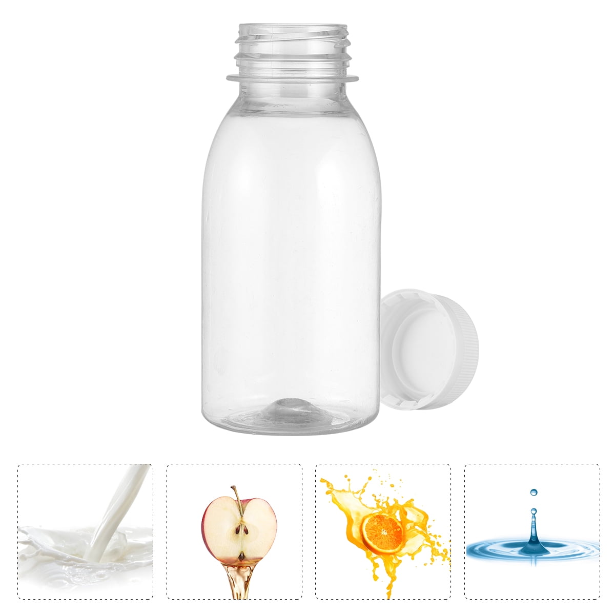 BESTONZON Pet Plastic Bottle Transparent for Beverages - 10Pcs ...