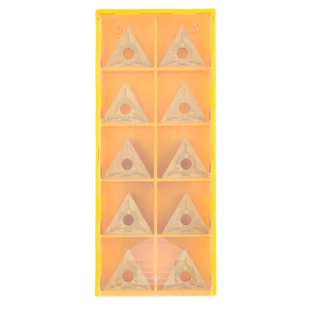 10 Pack Triangular CNC Inserts, Double-Sided for Steel Semi-Finishing ...
