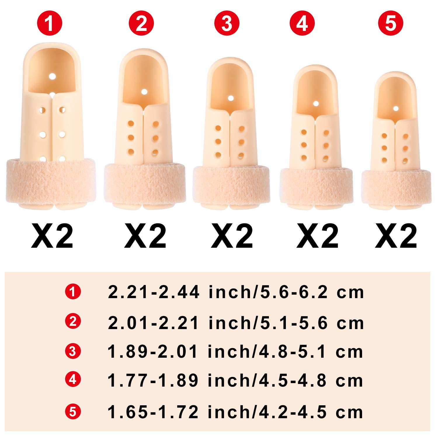 10Pcs Trigger Finger Splints, Mallet Finger Support Finger Splint Brace ...