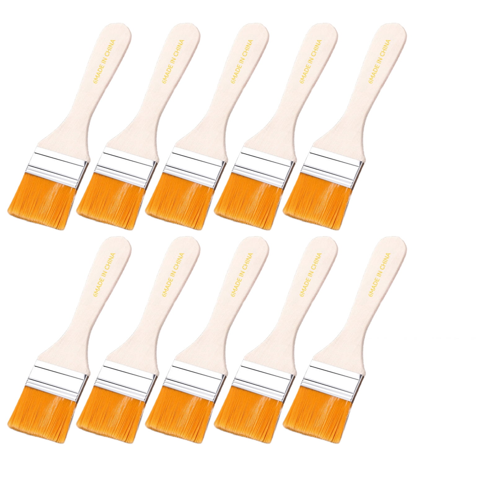 10Pcs Trim Paint Brushes with Soft Bristles Handle Include 1 Pair ...