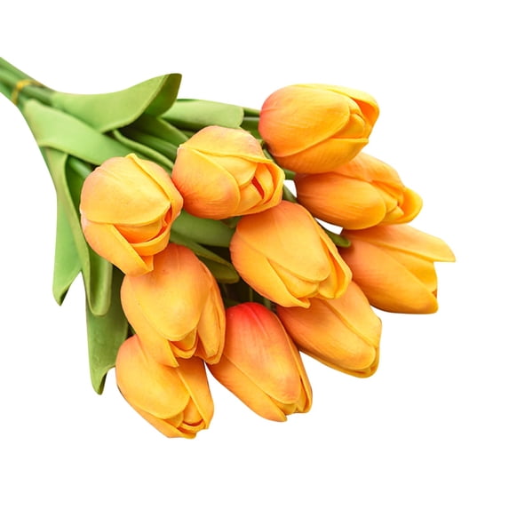 10Pcs Tulips Artificial Flowers 13.5" Fake Faux Flowers Bulk for Vase ...