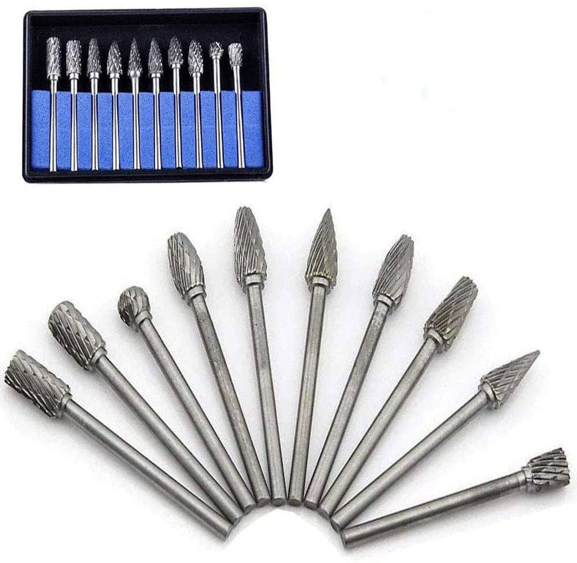 10Pcs Tungsten Carbide Burres Rotary Burrs, Metal Burr Grinding Head ...