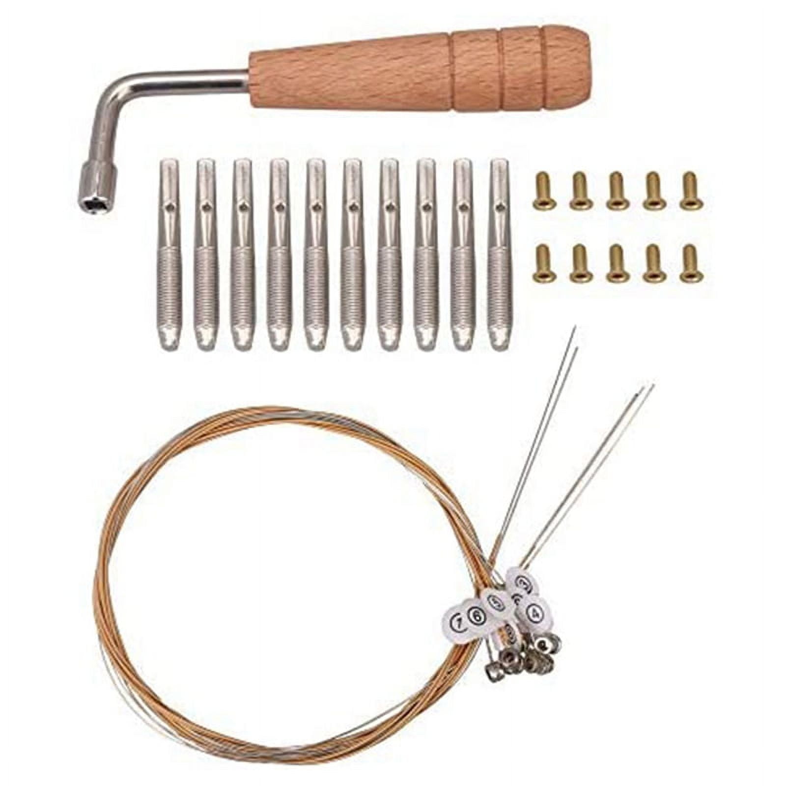 10Pcs Tuning Pin Nails&10Pcs Rivets,with L-Shape Tuning Wrench,10 ...