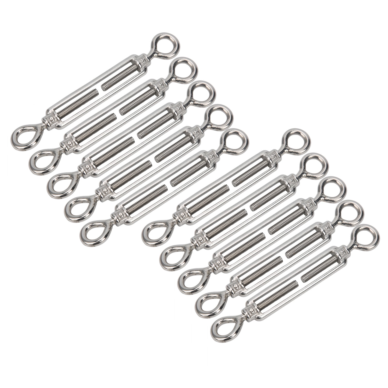 10Pcs Turnbuckle Wire Tensioner, 304 Hook And Eye Adjustable Turnbuckle ...
