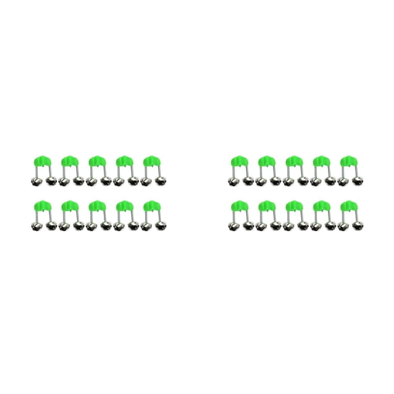 10Pcs Fishing Rod Alarm Bells Dual Bell Fishing Bite Indicator Clips ...