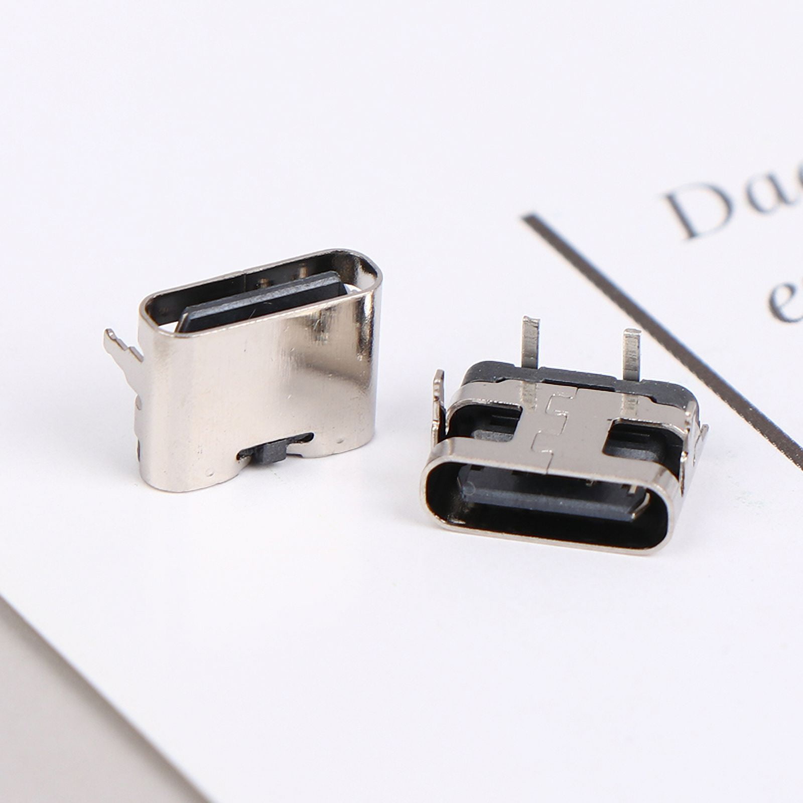 10Pcs Type-C Female Seat 2 Pin Plug Micro Connector Socket USB Power ...