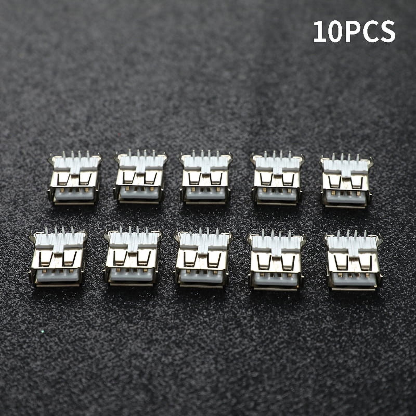 10Pcs USB Type A Standard Port Female Solder Jacks Connector PCB Socket ...