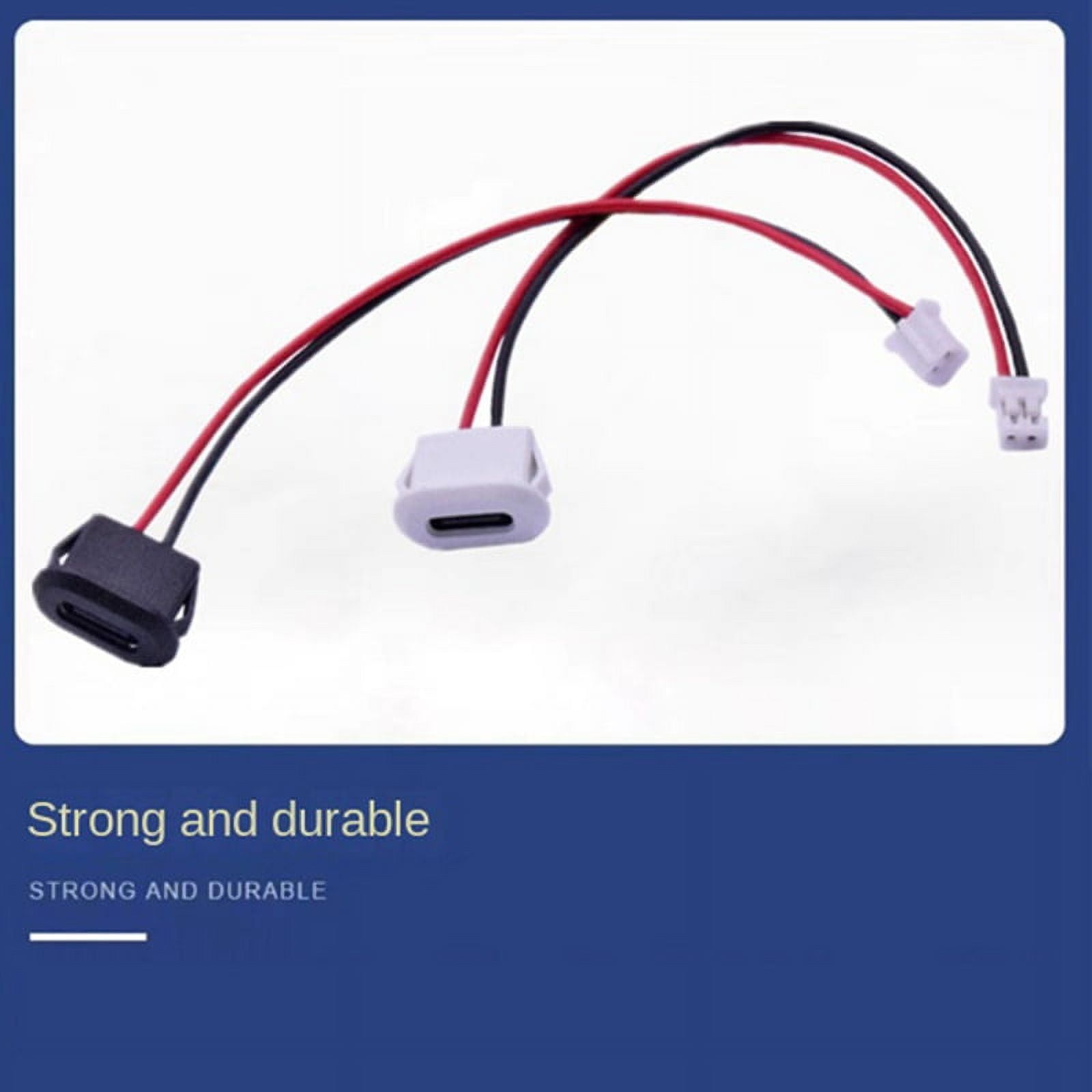 10Pcs USB Type C Connector Jack Female Type-C with Card Buckle High ...