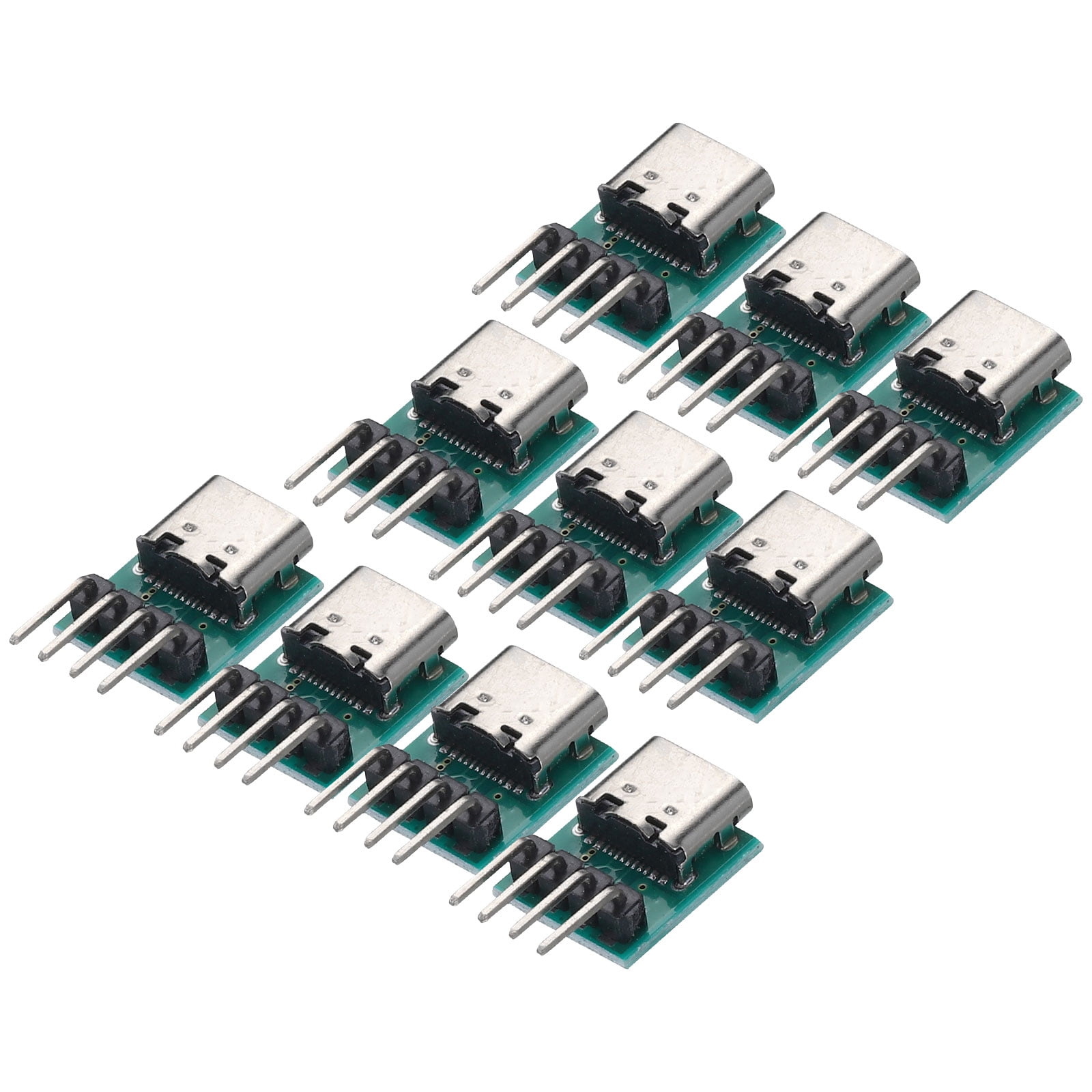 10Pcs USB3.1 Type C Female Test Board with 4Pin PCB Board with Angled ...