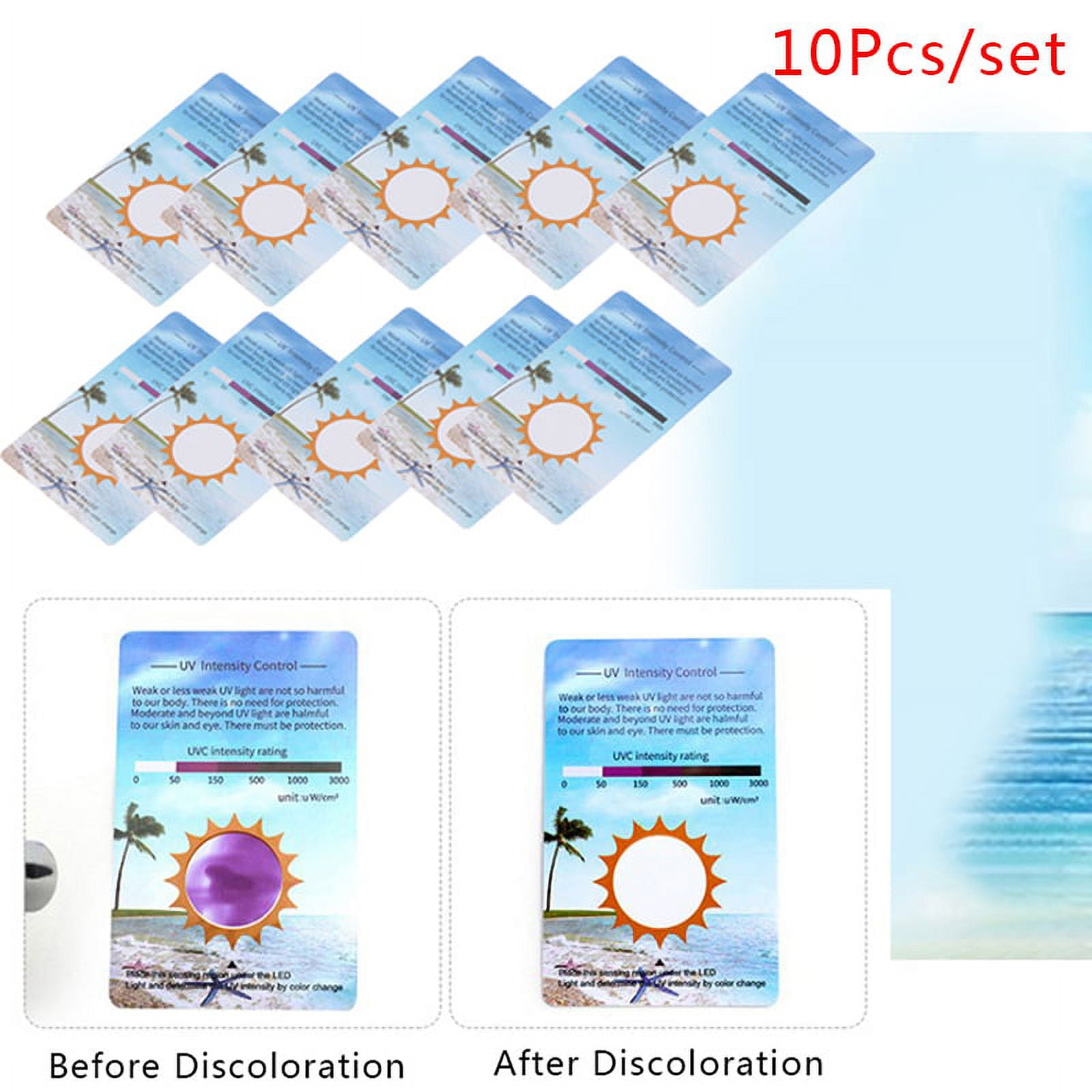 10Pcs UVB Test Card Reptiles Terrarium UV Light Lamp Life Effective ...