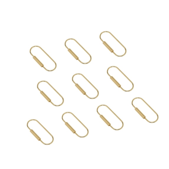 10Pcs Unique Oval Shaped Keychain Gold Key Rings For Keys Or Bag ...