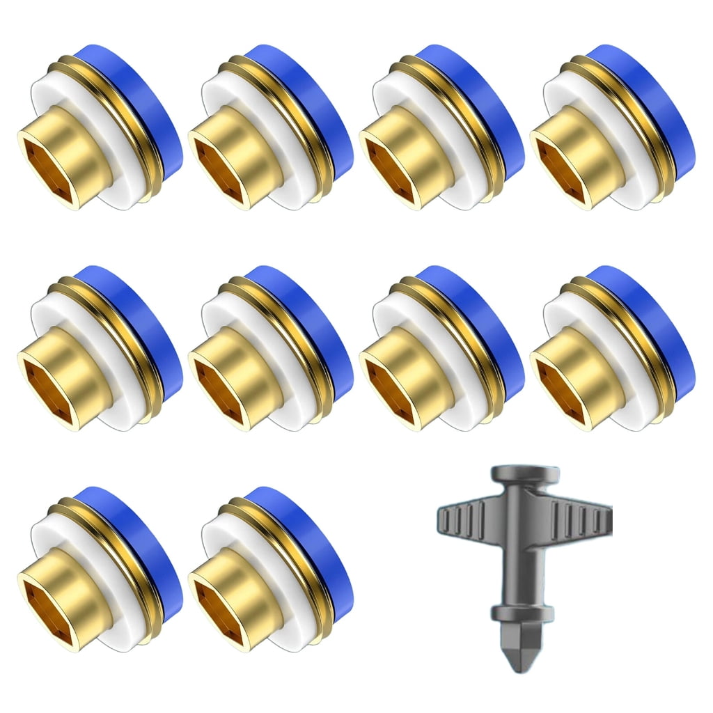 10Pcs Universals Pipe Hose Plumbing Plugs Faucet Brass Quick Seal ...