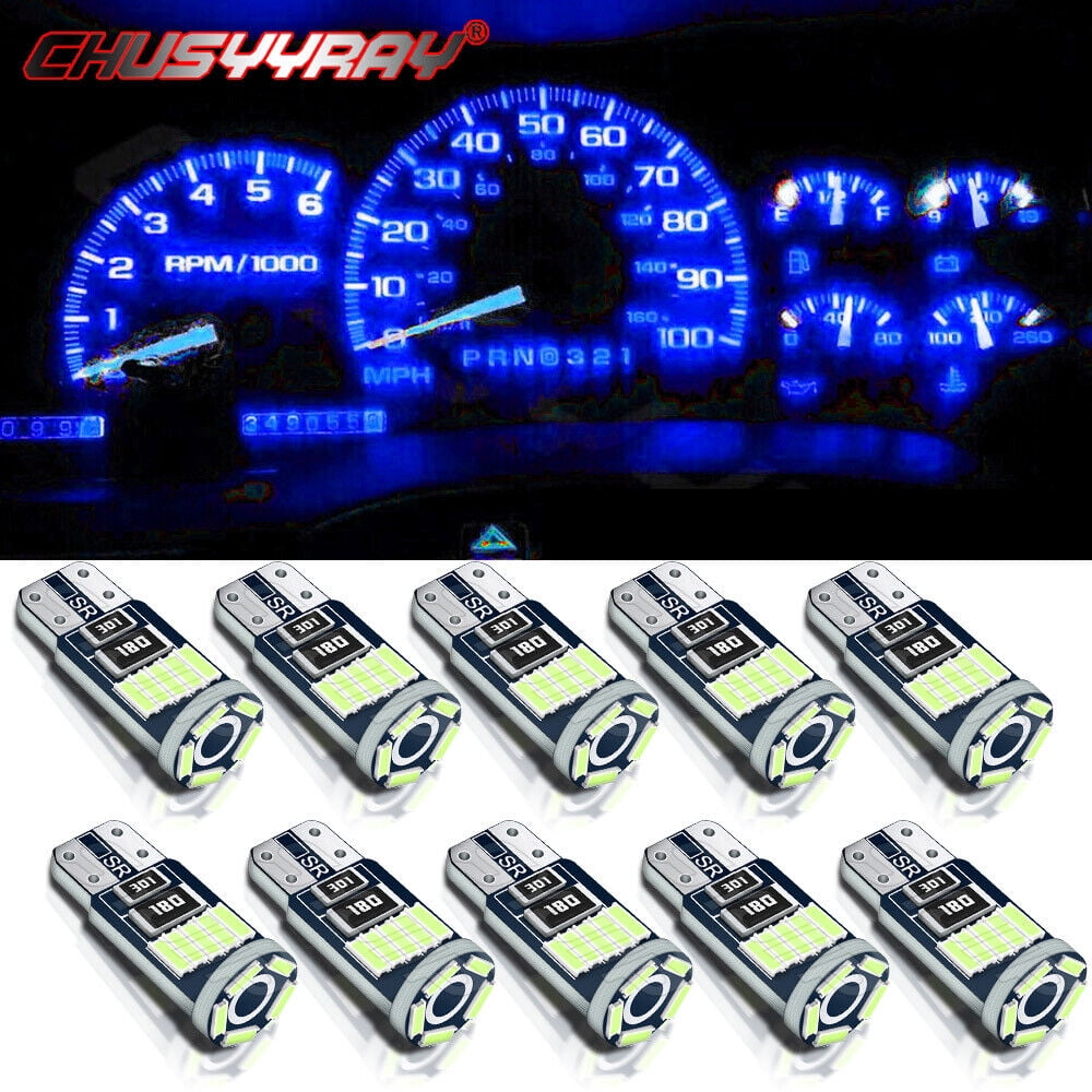 10Pcs Upgrade Dash Cluster Gauge Blue LED LIGHTS For 88-94 Chevy GMC C ...