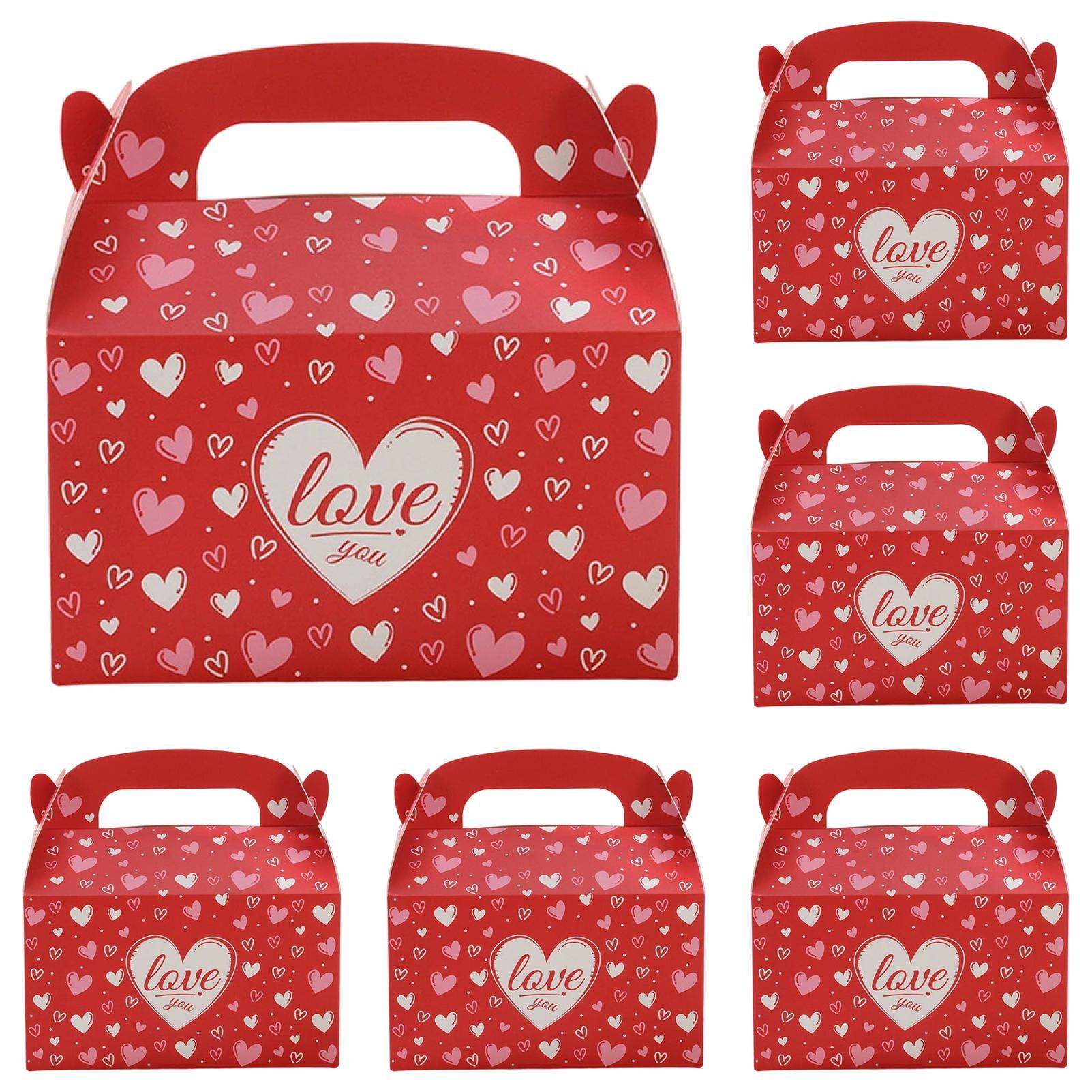 10Pcs Valentine's Day Gift Boxes - Portable Heart Shaped Candy Box ...